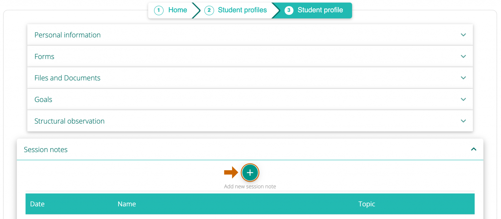 Add a new Session note - Sequence Wiz