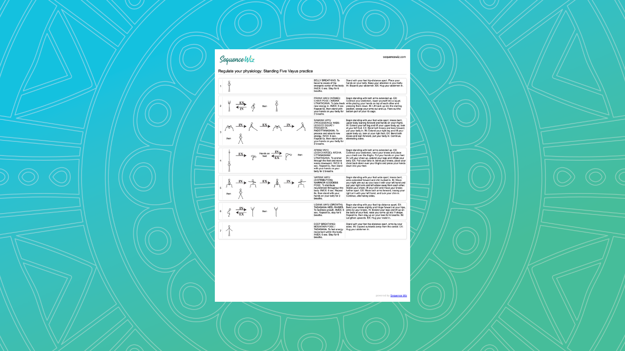 Design effective practices with yoga sequence builder - Sequence Wiz