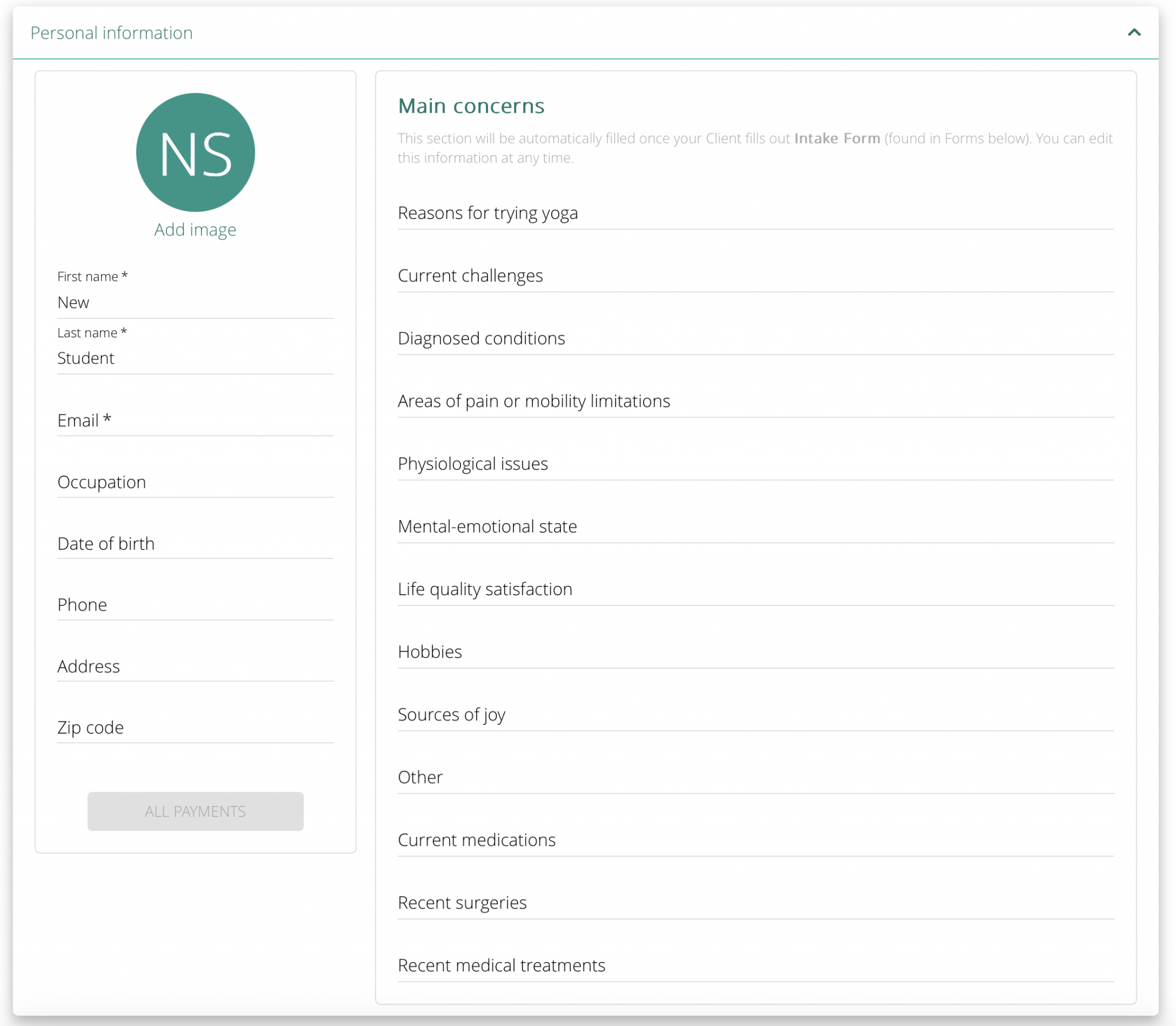 Public Intake Forms - Sequence Wiz